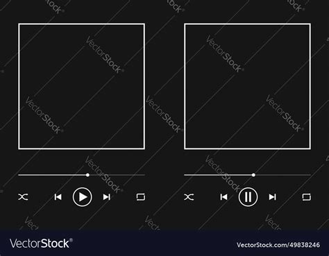 Music Player Interface Template With Album Cover Vector Image