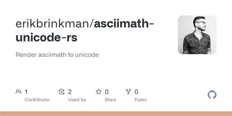 Github Erikbrinkmanasciimath Unicode Rs Render Asciimath To Unicode