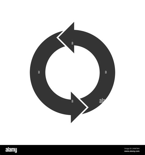 Circle Arrow Reload Arrow Icon Isolated Black Refresh Vector Arrow Circle Arrow For
