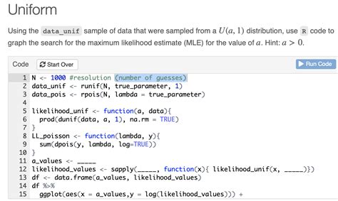 In R Code Using Dataunif Sample Data