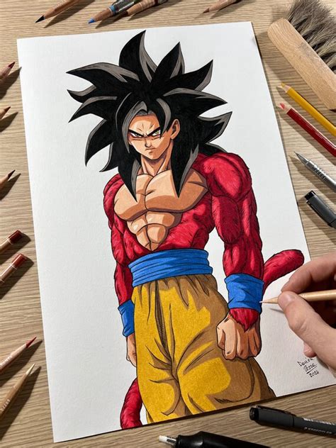 How To Draw Goku Super Saiyan 4