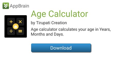 Age Calculator For Android Free App Download