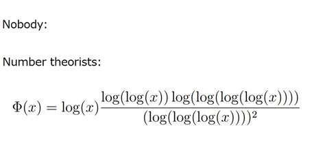 What Did The Drowning Number Theorist Say Log Log Log Log Log R Mathmemes