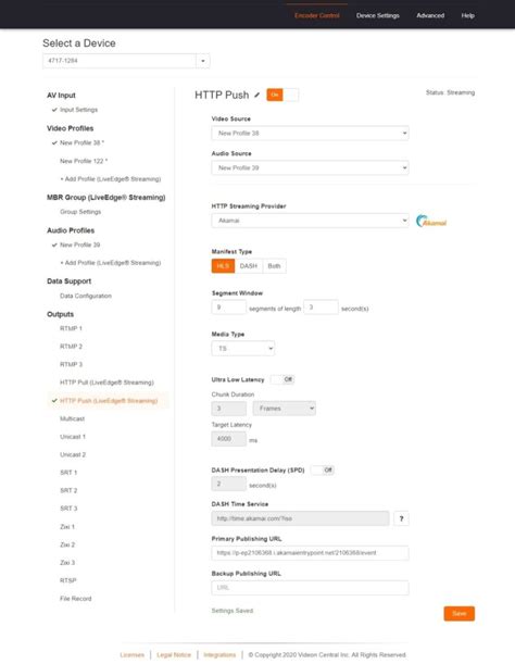 Setting Up Hls Streaming Using Videon Edgecaster Hardware Encoder With