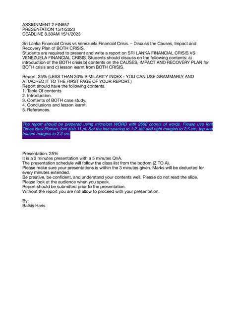 Assignment 2 Dec2022 Fin657 Assignment 2 Fin Presentation 151