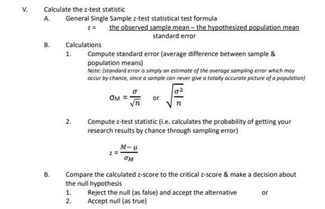 V Calculate The Z Test Statistic A B General Chegg Com