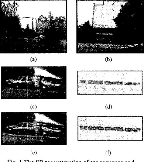Figure 1 From Super Resolution Reconstruction Of Video Sequence Based