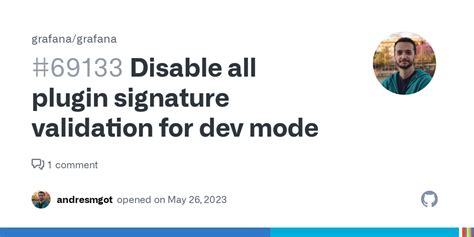Disable All Plugin Signature Validation For Dev Mode · Issue 69133