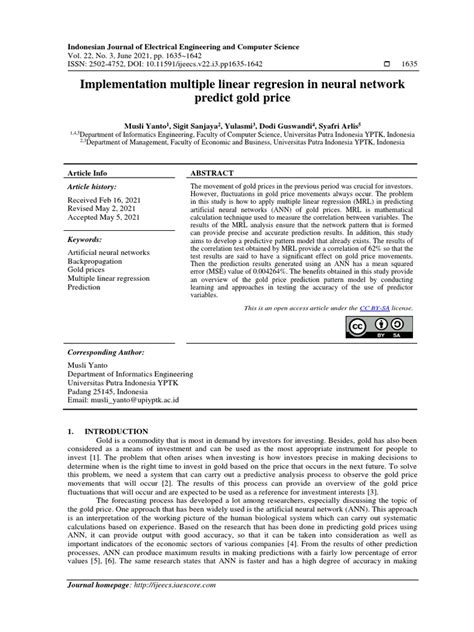 Implementation Multiple Linear Regresion In Neural Pdf Regression
