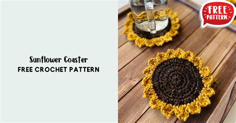 Sunflower Coaster Share A Pattern