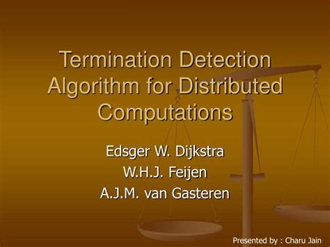 Ppt Termination Detection Algorithm For Distributed Computations
