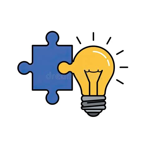 Puzzle Piece Light Bulb Icon Problem Solving Idea Generation And Innovation Stock Vector