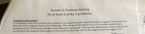 Solved Section 2 Problem Solvingdo At Least 2 ﻿of The 3