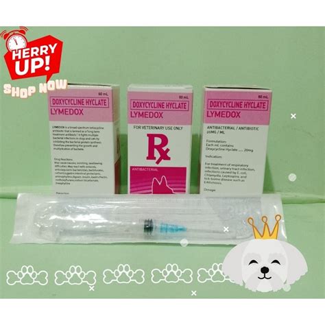 Lymedox Doxycycline Hyclate 60ml With Free Syringe Shopee Philippines