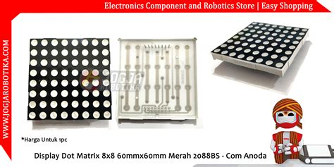 Jual Display Dot Matrix 8x8 60mmx60mm Merah 2088bs Com Anoda