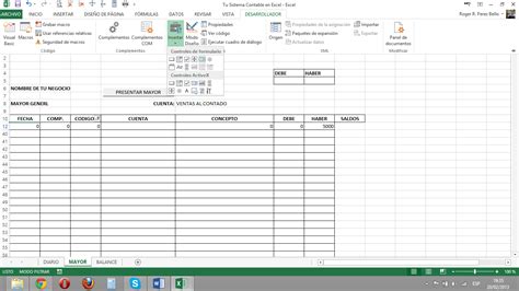 Como Crear Un Cuadro De Lista En Tu Libro Mayor De Excel Y Contabilidad