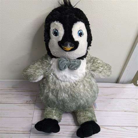Build A Bear Happy Feet 2 Erik Penguin Light Up Bowtie Plush Stuffed