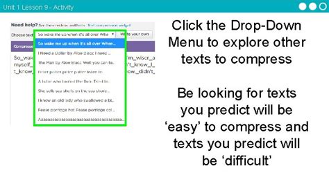Unit Lesson Lossless Compression Unit