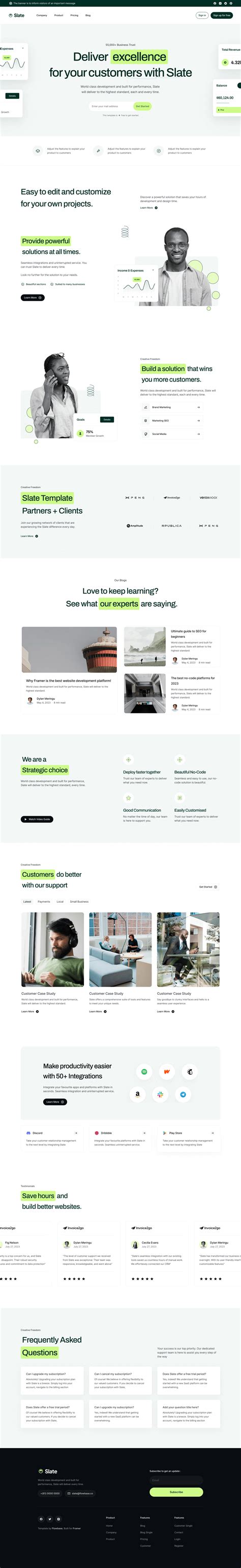 Slate Template Saas Landing Page