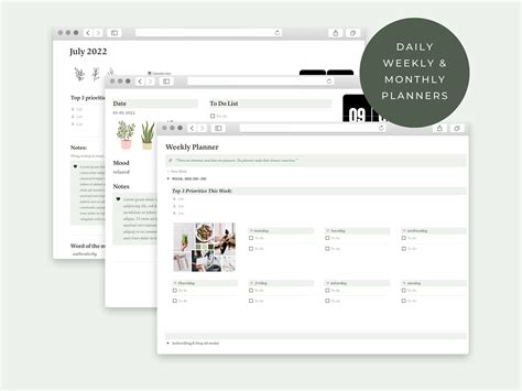 Notion Planner Template That Girl Planner Personal Planner Etsy
