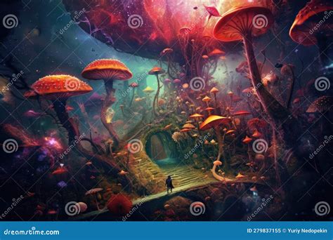 Mesmerizing And Ethereal Scene That Defies Imagination Generative Ai Stock Illustration