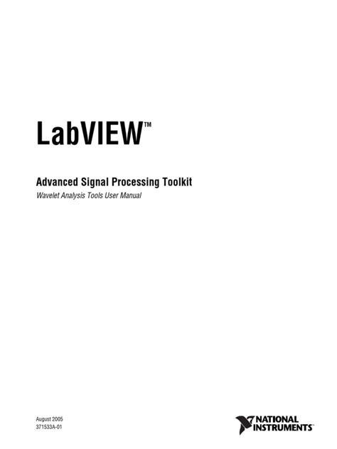 Labview Waveletes Analsys Toolkit Pdf Wavelet Data Compression
