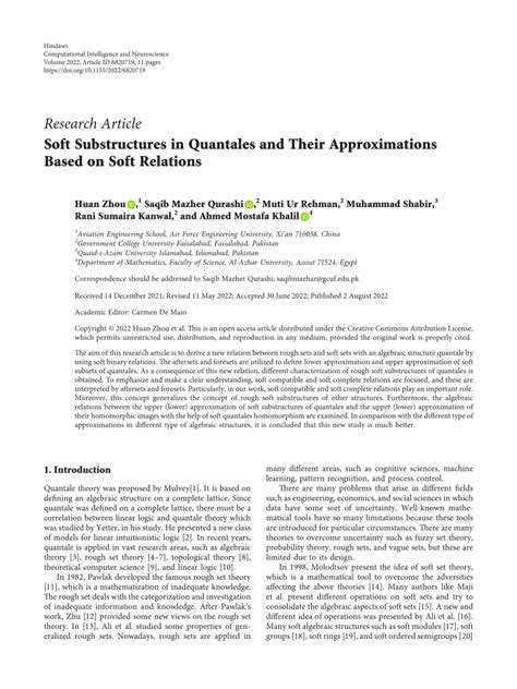 pdf soft substructures in quantales and their approximations based on