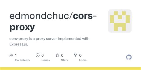 GitHub Edmondchuc Cors Proxy Cors Proxy Is A Proxy Server Implemented With Express Js