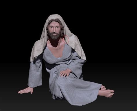 ️ Jesus Pose 5・ Stl File For 3d Printing・cults