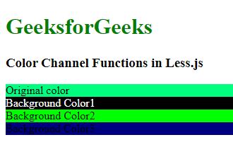 Less Js Color Channel Functions GeeksforGeeks