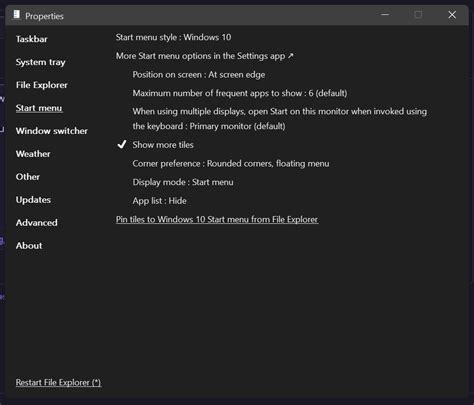 start menu app list · issue 1176 · valinet explorerpatcher · github