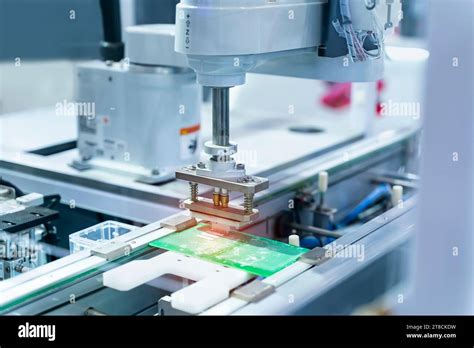 Automatic Robot For Print Circuit Board Pcbassembly Machine During Soldering Or Welding Part