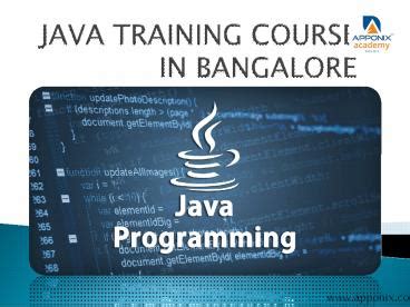 PPT Java Training Course In Bangalore PowerPoint Presentation Free To Download Id Eb