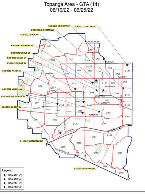 Lapd Topanga Division Weekly Crime Maps Los Angeles Police Department
