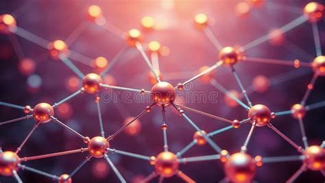 Visualization Of Interconnected Molecular Structures With Glowing Nodes