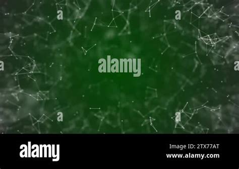 Big Data Visualization Abstract Nanotechnology Darkgreen Color Plexus