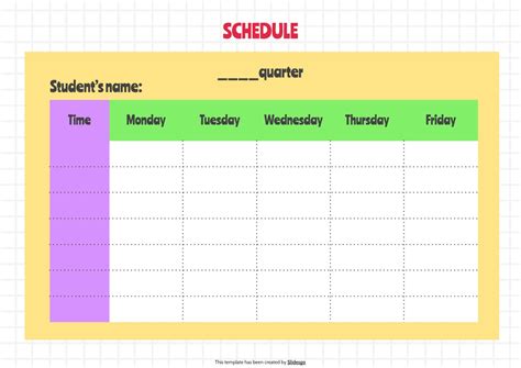 Class Schedule Template