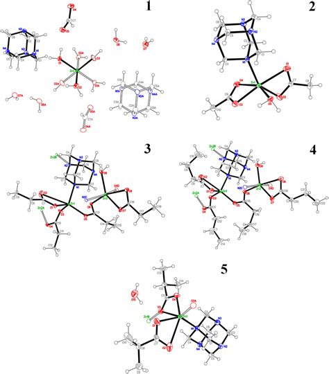 The Solid State Structures Of Compounds 1 5 With Atom Numbering