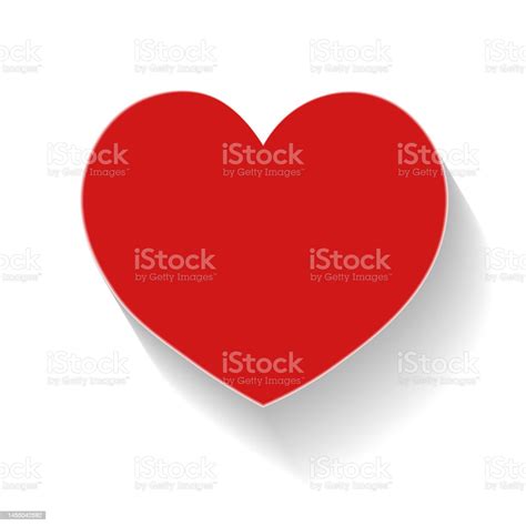 하트와 사랑 아이콘 기호는 흰색 배경을 격리했습니다 벡터 그림입니다 편집 가능한 색상 하트 사랑의 상징과 발렌타인 데이 흰색 배경에 격리된 플랫 레드 아이콘 벡터 그림입니다