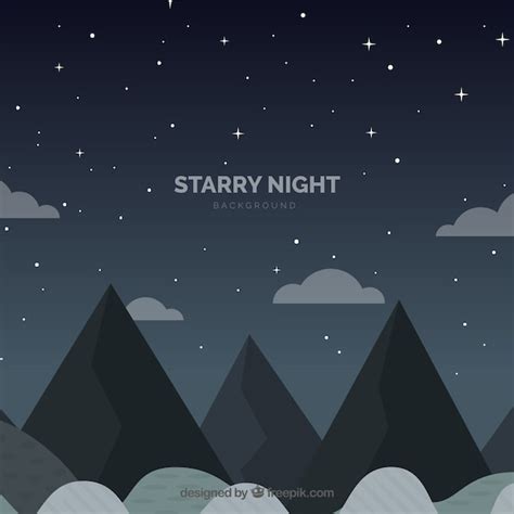 Free Vector Starry Night Background