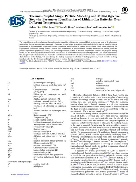 Thermal Coupled Single Particle Modeling And Multi Objective Stepwise