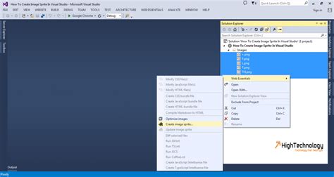 How To Create Image Sprite In Visual Studio