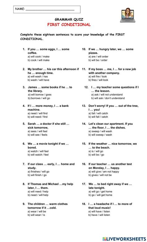 First Conditional Online Exercise