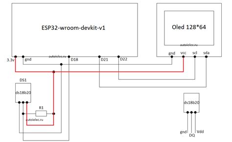 Micropython термометр Esp32 температуру выводим на Oled дисплей