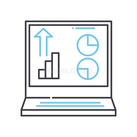 Data Analysis Line Icon Outline Symbol Vector Illustration Concept Sign Stock Vector