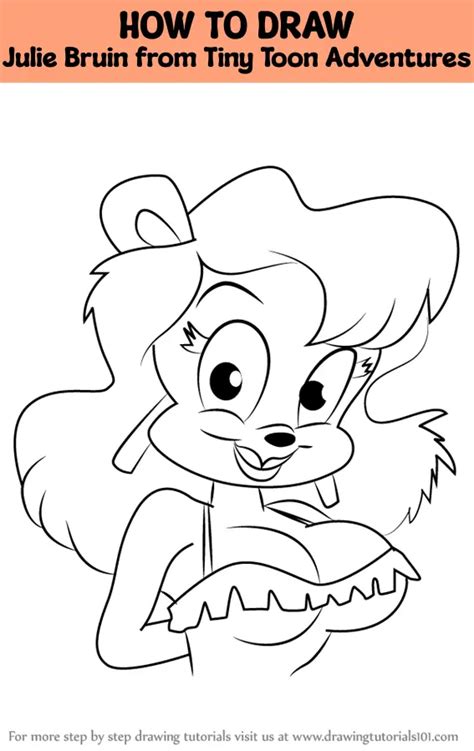 How To Draw Julie Bruin From Tiny Toon Adventures Tiny Toon Adventures Step By Step