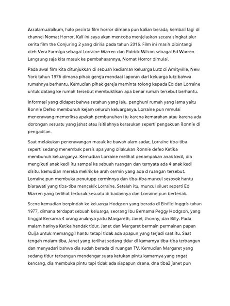 Conjuring 2 Pdf Filsafat Fiksi Misteri Thriller And Kejahatan