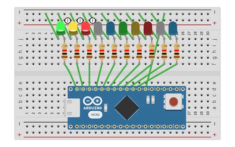 Circuit Design Running Blink Tinkercad