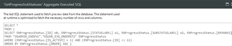 Executed SQL From Aggregates OutSystems