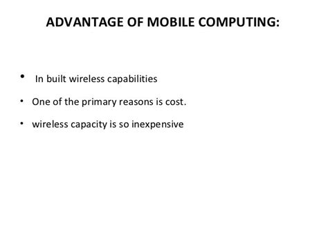 Mobile Computing